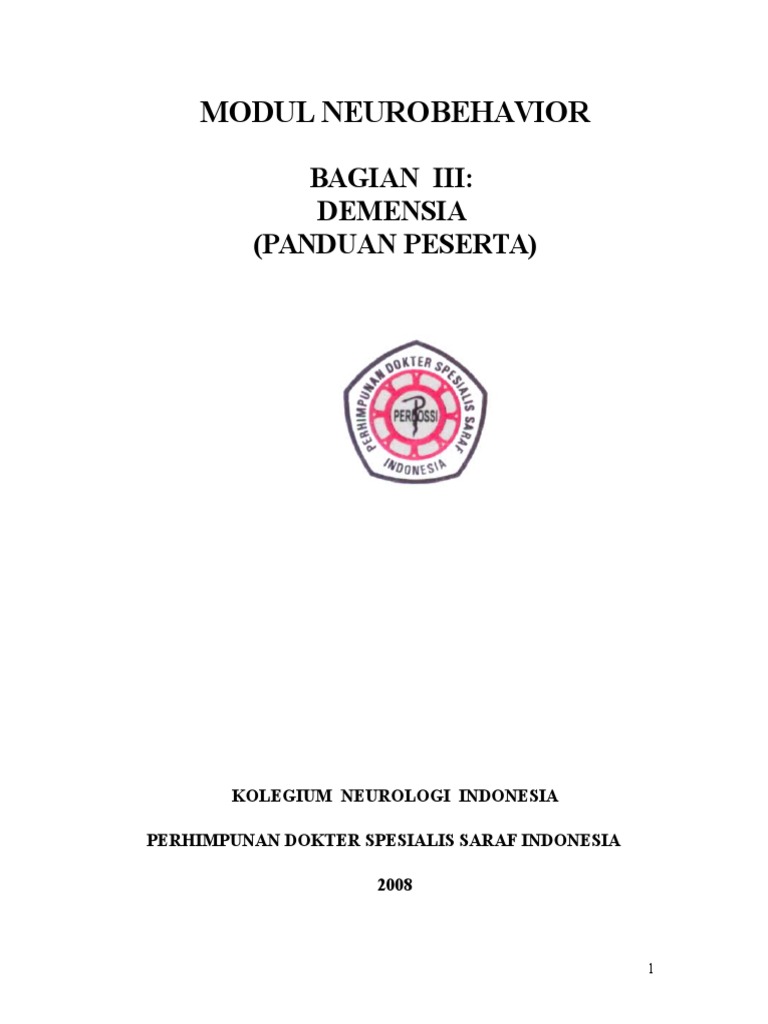 Modul Neurobehavior-Buku Panduan Peserta | PDF