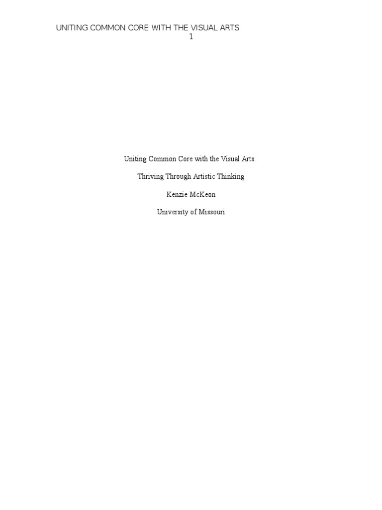 Integrating Common Core with Visual Arts | PDF | Common Core State ...