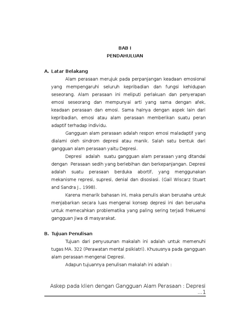 Askep Jiwa Depresi | PDF