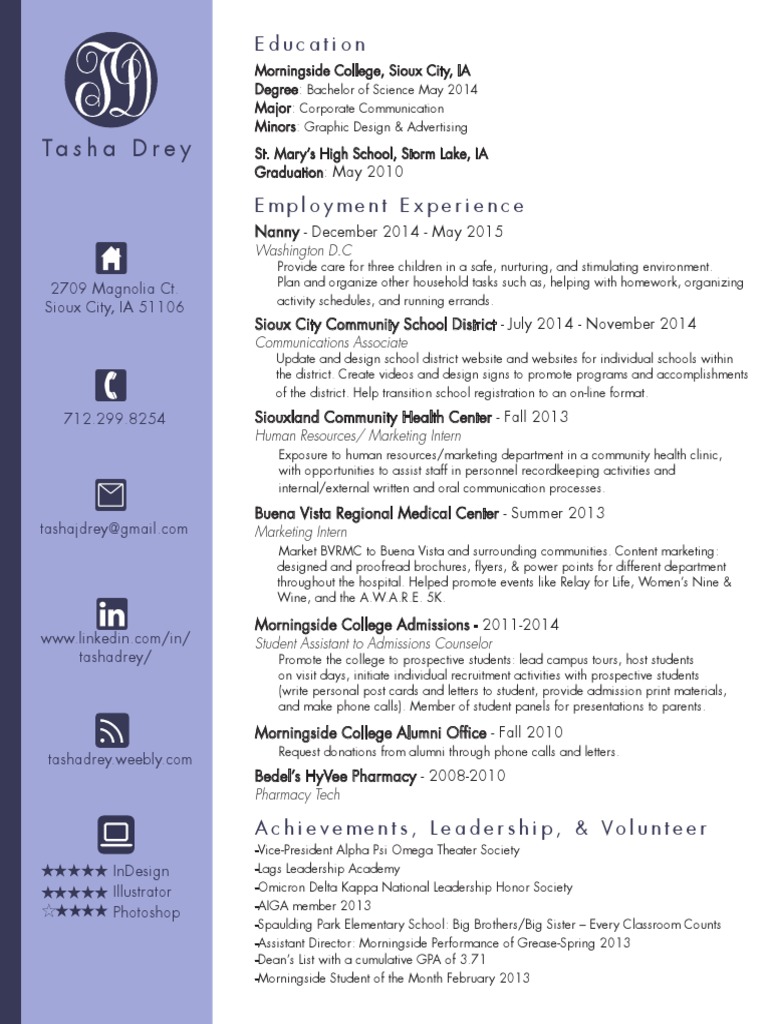Tasha Drey Resume Spring 2015 | PDF | Further Education | Labour