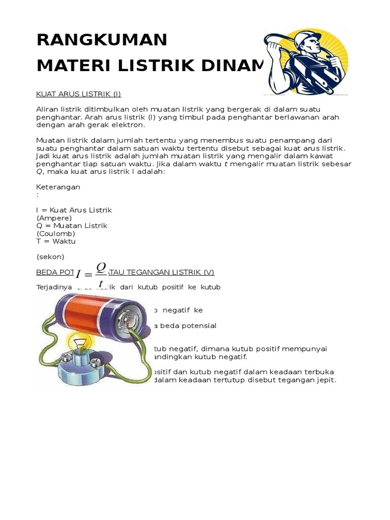 Rangkuman Listrik Dinamis | PDF