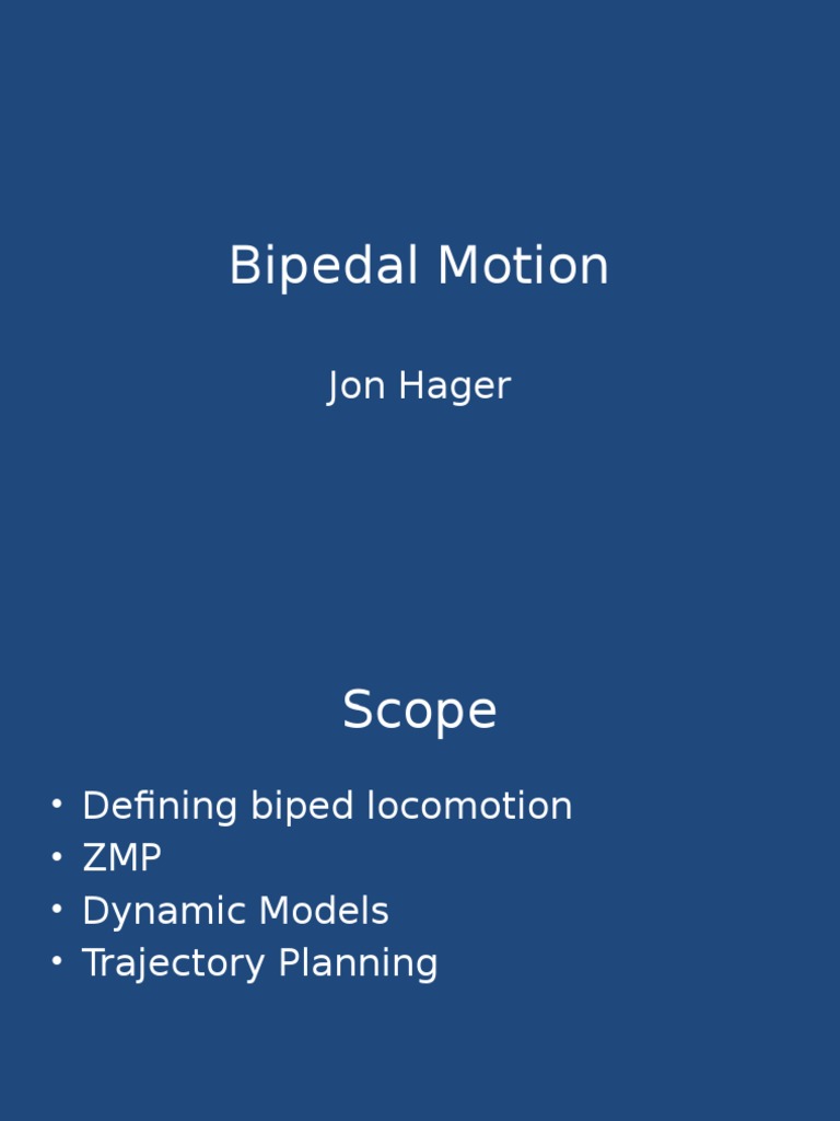 Bipedal Motion | PDF | Control Theory | Linearity