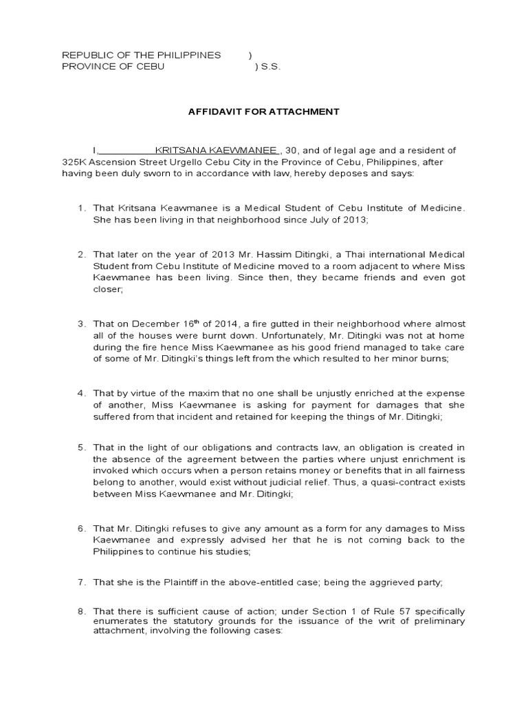 Preliminary Attachment-Rule 57 | PDF | Damages | Public Law