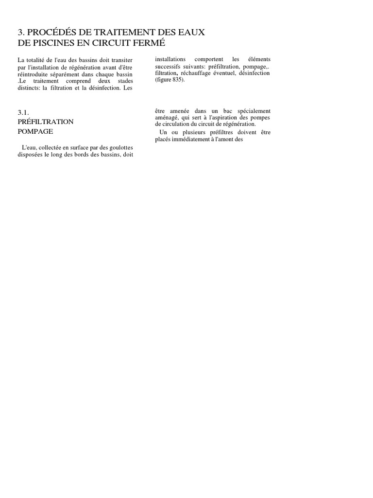 Traitement des eaux de piscine en circuit fermé | PDF | Piscine | Chlore
