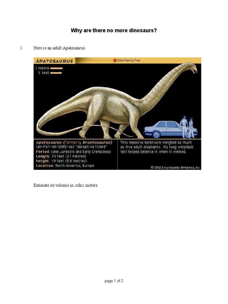 Why Are There No More Dinosaurs | PDF