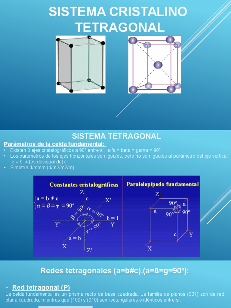 Sistema Tetragonal Pdf Cristal Cristalografía