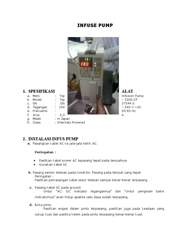 Infus Pump | PDF