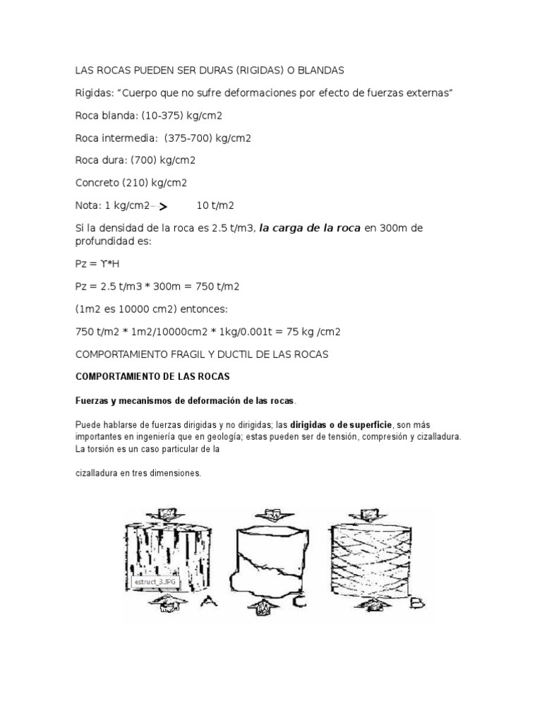 Comportamiento Fragil y Ductil de Las Rocas | Descargar gratis PDF ...