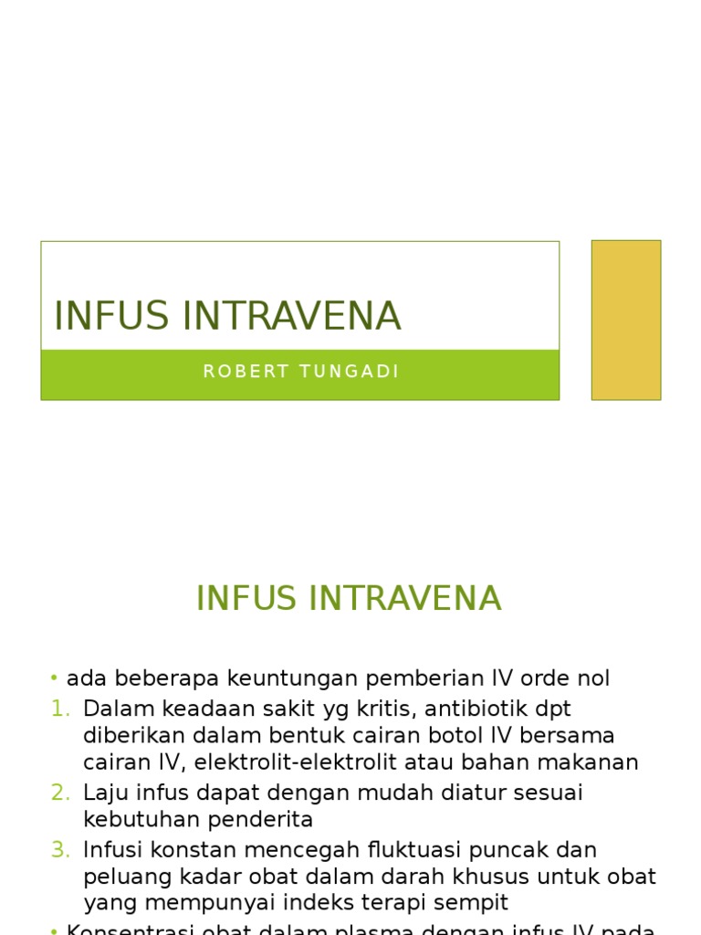 Infus Intravena | PDF | Sains & Matematika