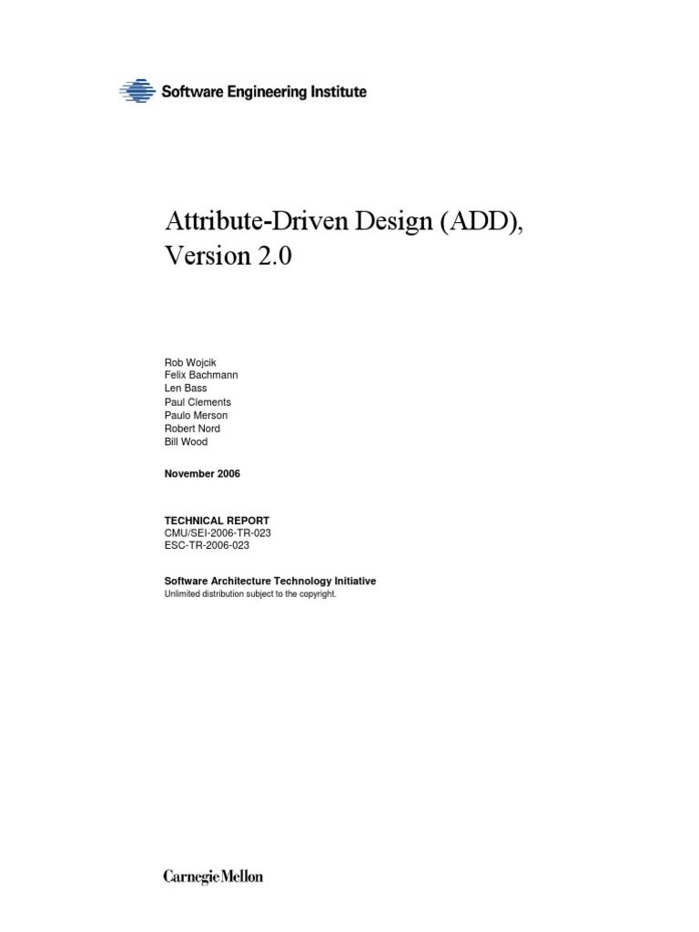 Attribute-Driven Design (ADD) Version 2.0 | PDF | Data Model | User Interface