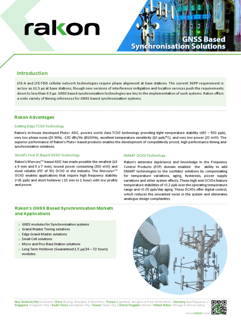 GNSS Based Synchronisation Solutions: Rakon Advantages | PDF | Hertz ...
