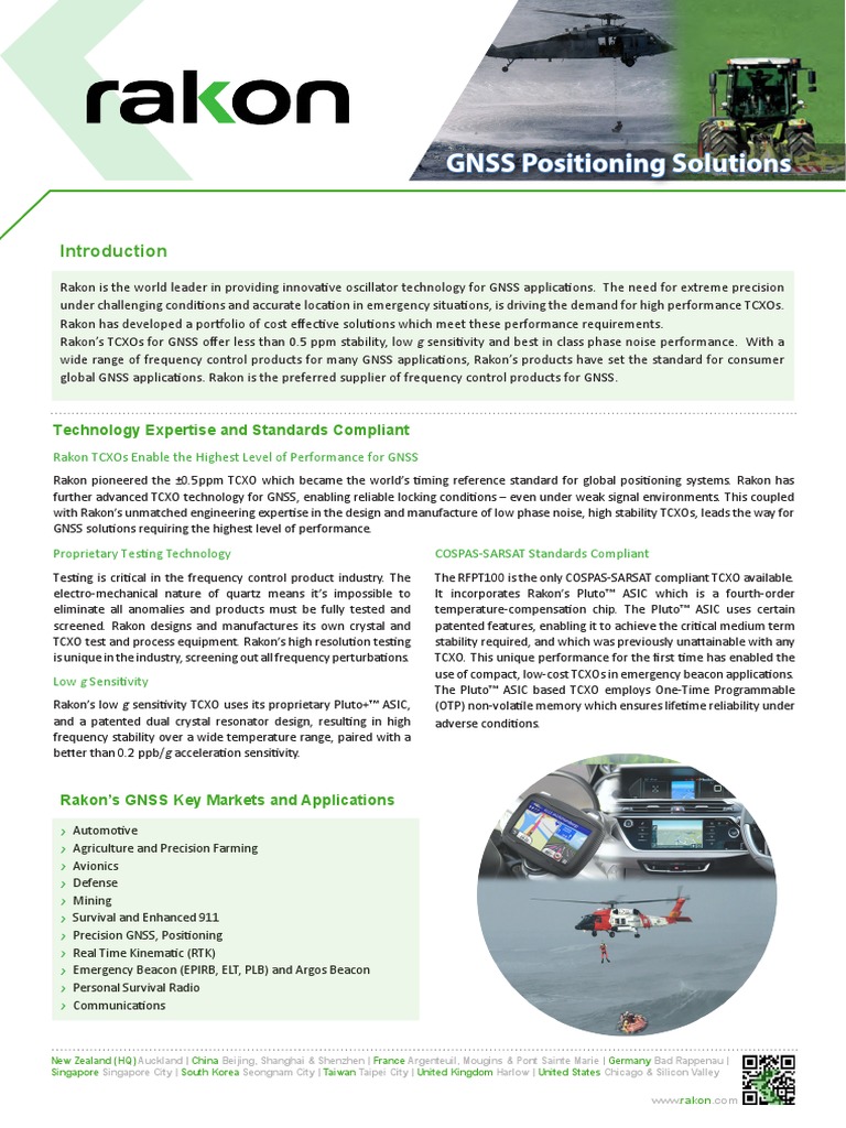 GNSS Positioning Solutions: Technology Expertise and Standards ...