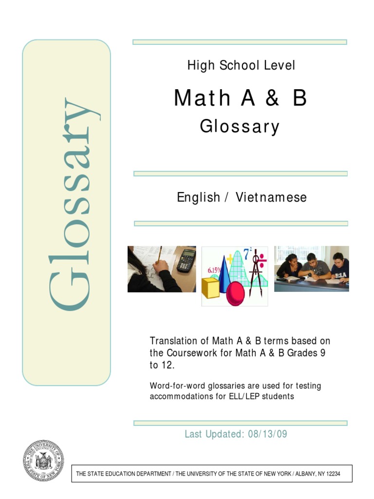 Math Glossary A-C - Vietnamese PDF | PDF | Academia | Schools