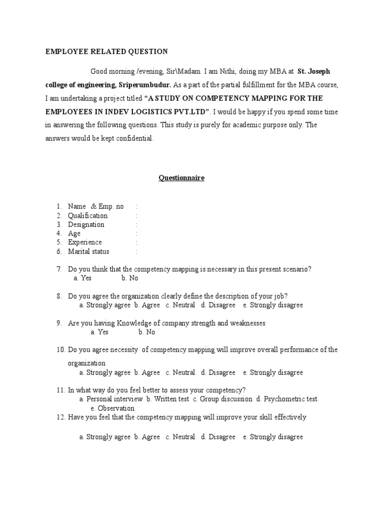 Employee Related Question | PDF | Competence (Human Resources) | Learning