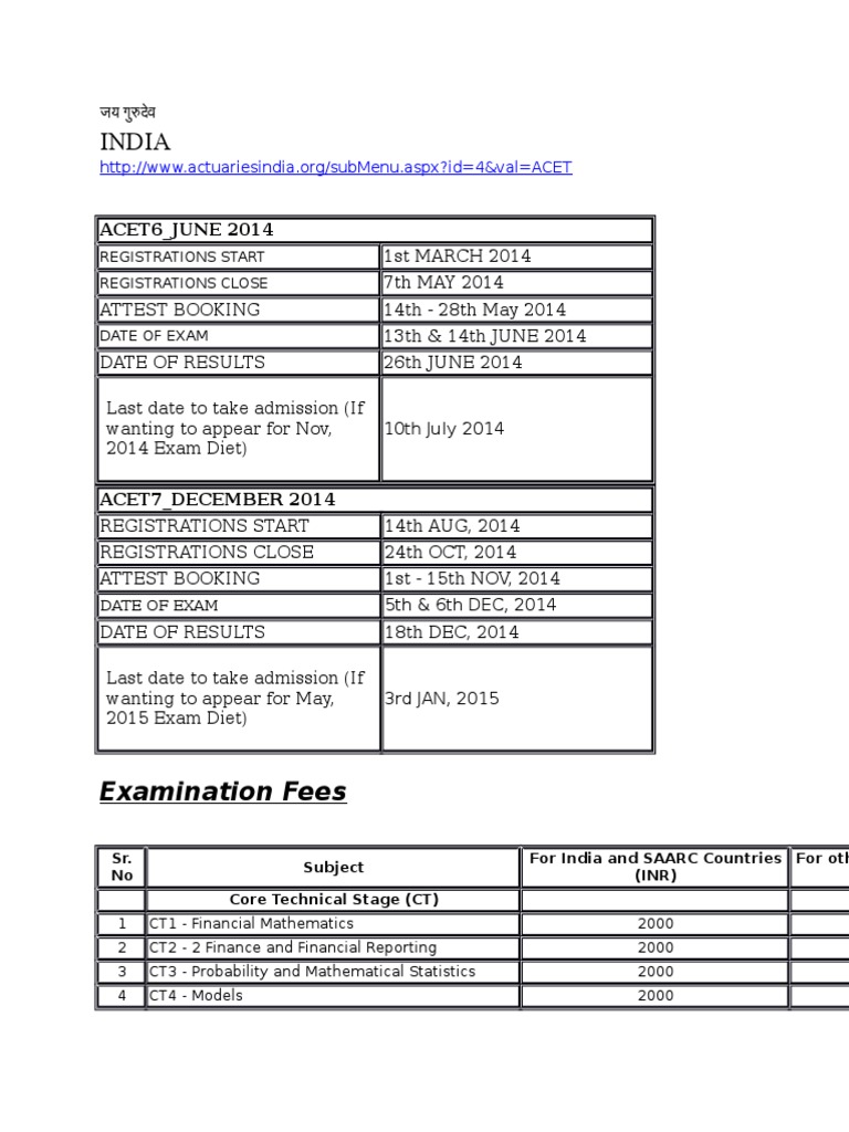 India: Examination Fees | PDF