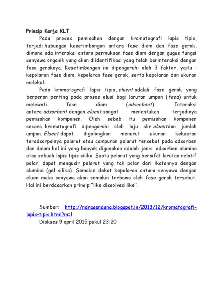 Prinsip Kerja KLT | PDF