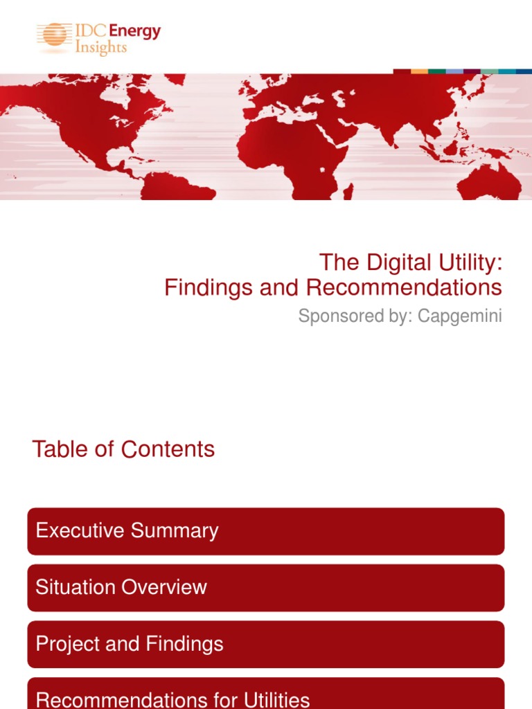 The Digital Utility Findings and Recommendations Results Summary Final ...