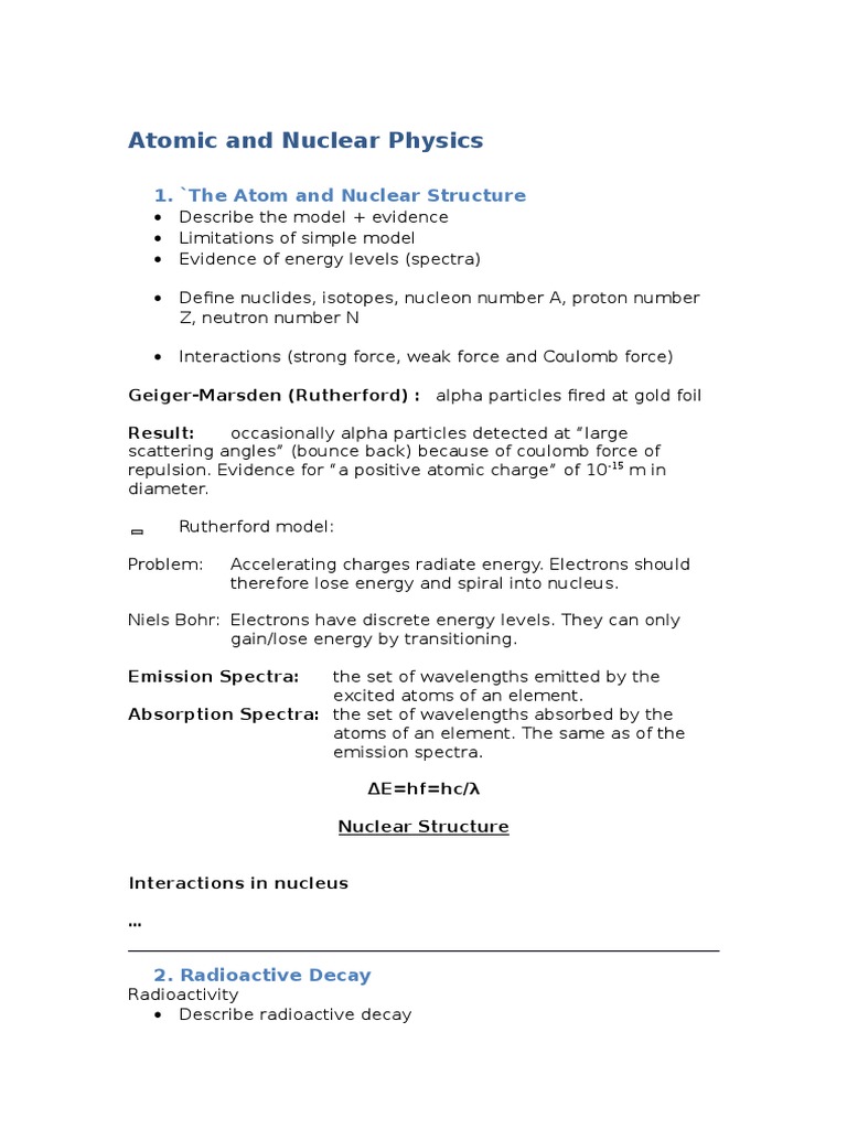 Atomic and Nuclear Physics | PDF | Nuclear Physics | Radioactive Decay