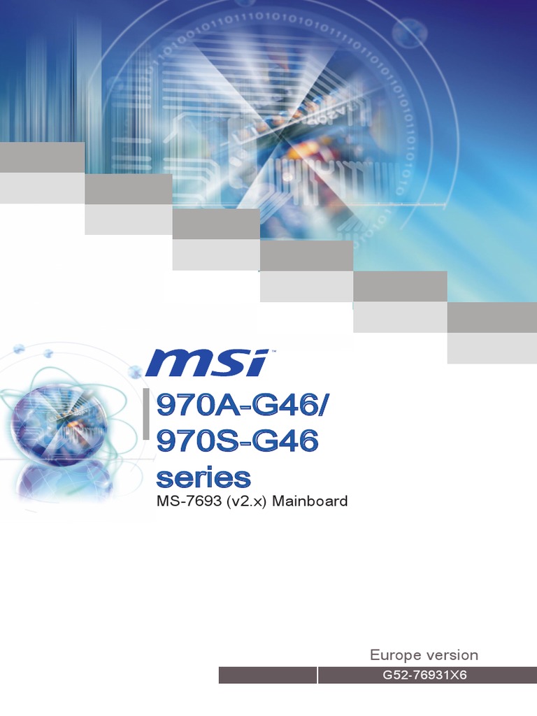 Manual MB MSI 970A-G46 Multi | PDF | Usb | Bios