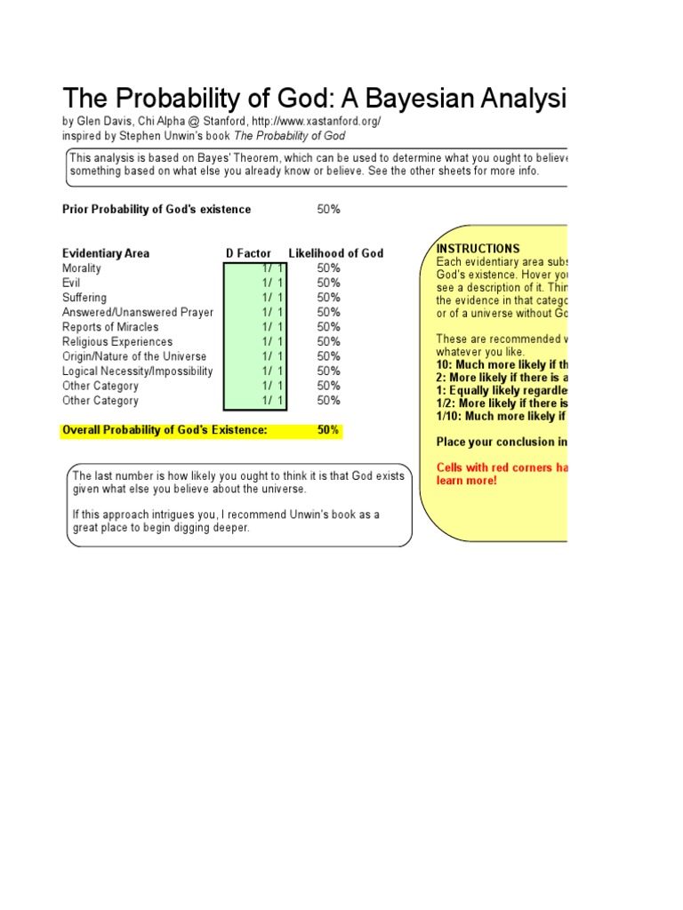 Probability of God | PDF | Probability | Bayesian Inference