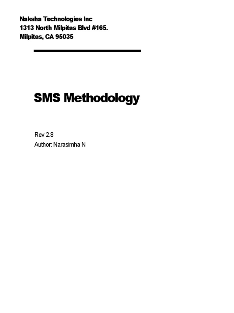 SMS Methodology | PDF | Instruction Set | Electrical Engineering