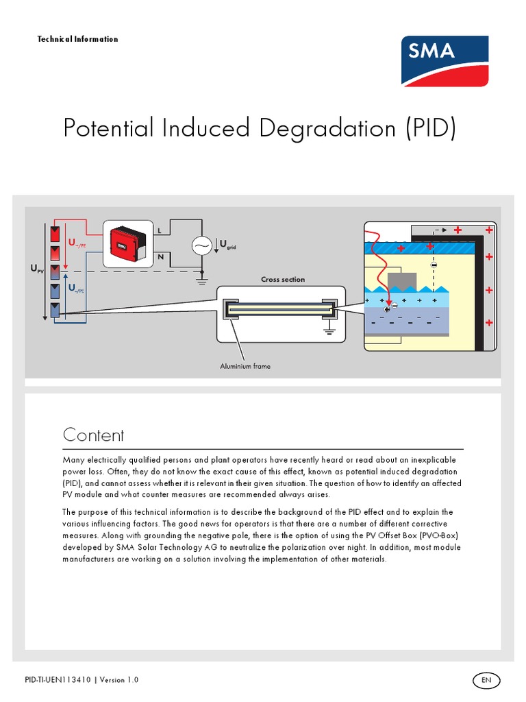 PID-Potential Induced Degradation | Photovoltaics | Solar Panel