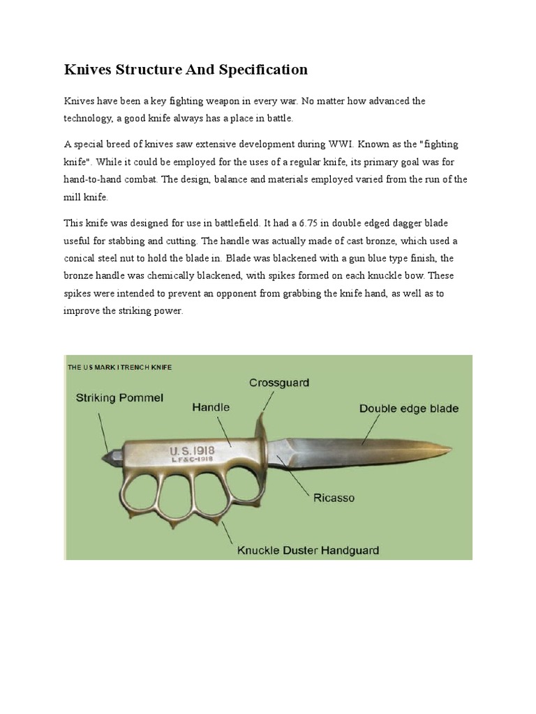 Knives Structure and Specification | PDF | Blade | Knife