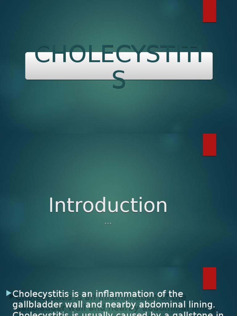 Cholecystitis (Case Presentation) | PDF | Gallbladder | Gastroenterology