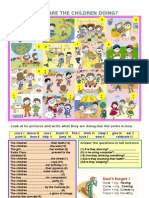 Present Continuous Picture Description | PDF