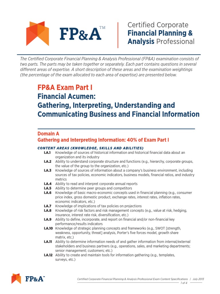 CFP&A | Spreadsheet | Test (Assessment) | Free 30-day Trial | Scribd
