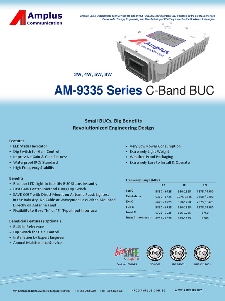 C-Band Buc (2w, 4w, 5w, 8w) | PDF | Hertz | Electricity