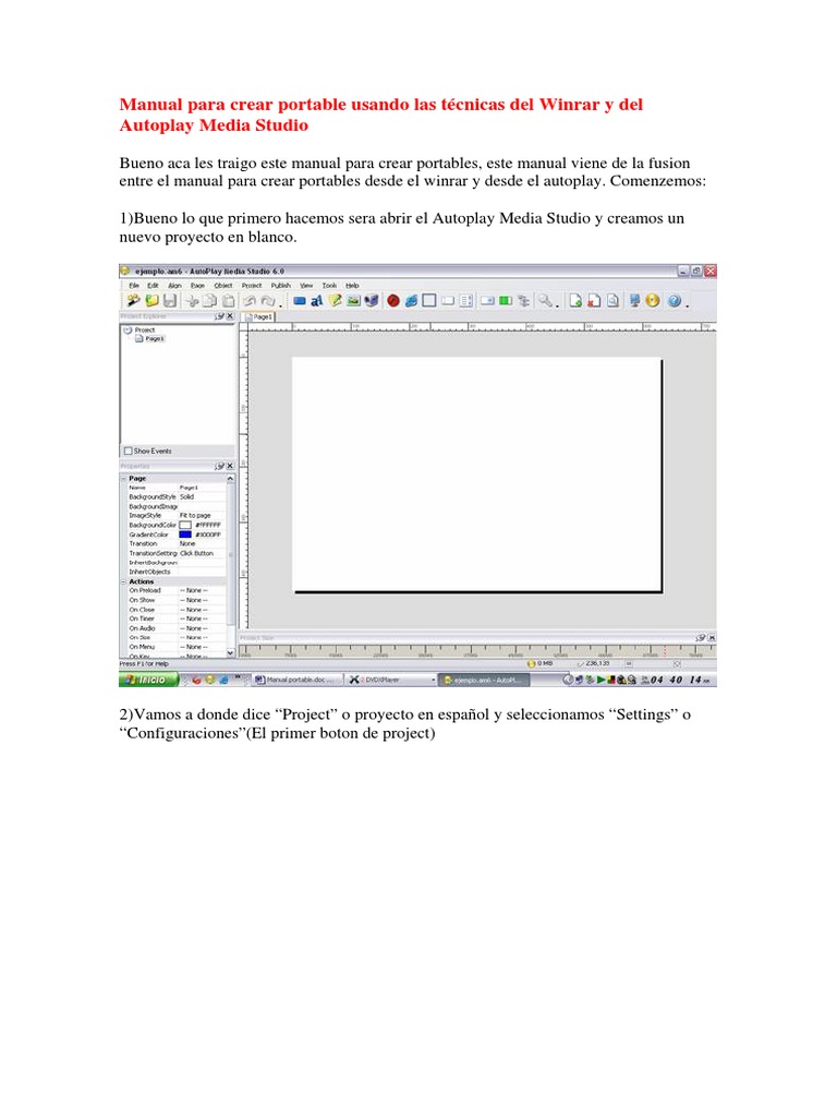 Tutotial Crear Portables Con Autoplay y Winrar | PDF | Archivo de computadora | Point and Click