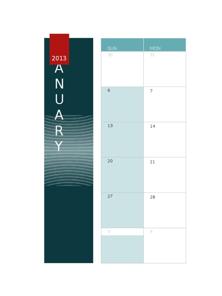 Any Year Calendar (Ion Theme) 1 | PDF