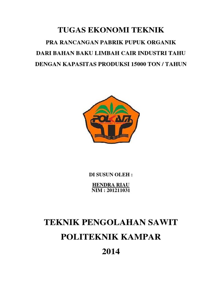 Pra Rancangan Pabrik Pupuk | PDF