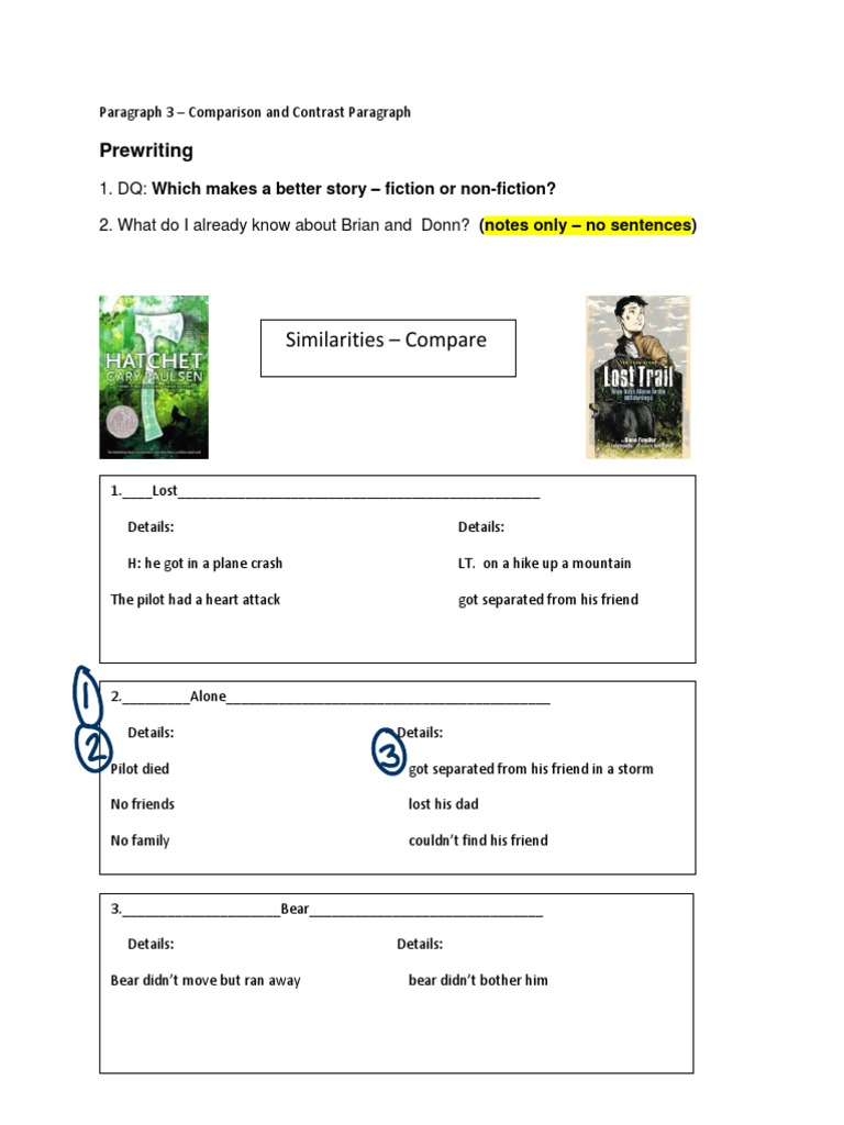 Similarities - Compare: Prewriting | PDF | Writing