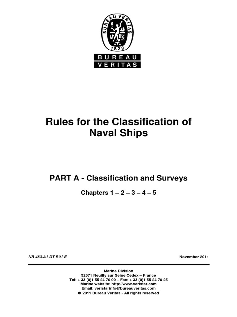 Rules For The Classification Naval Ships Part A - Classification and ...