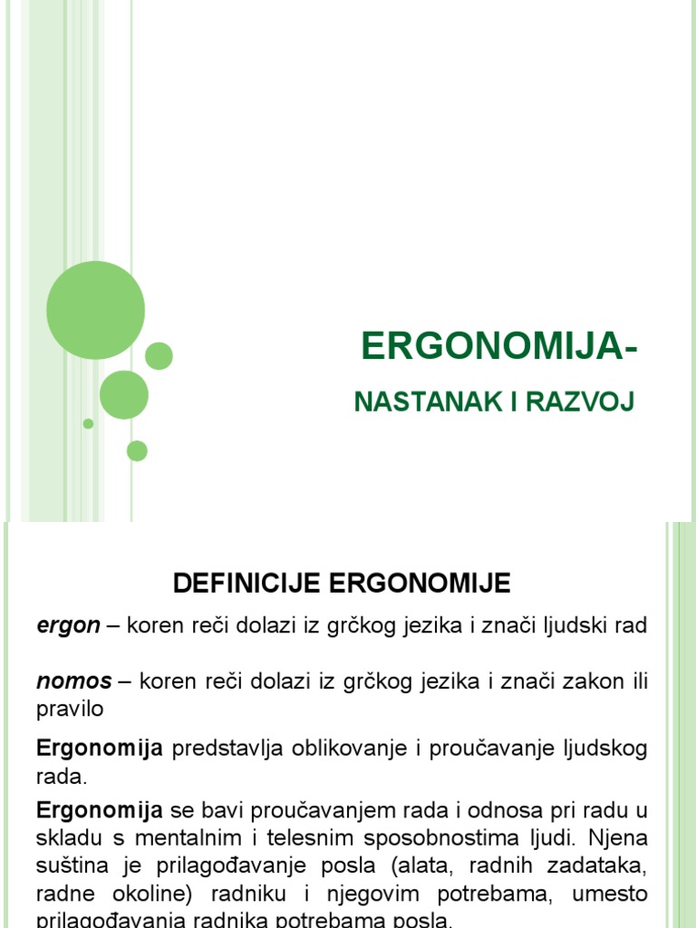 Ergonomija | PDF