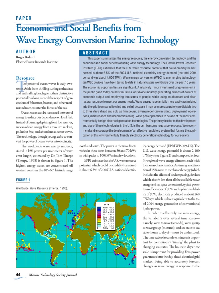 Wave Energy | PDF | Wind Power | Renewable Energy