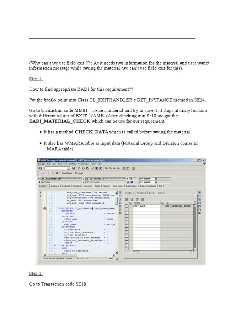 How To Implement A BADI in SAP ABAP With Tutorial | PDF | Computers
