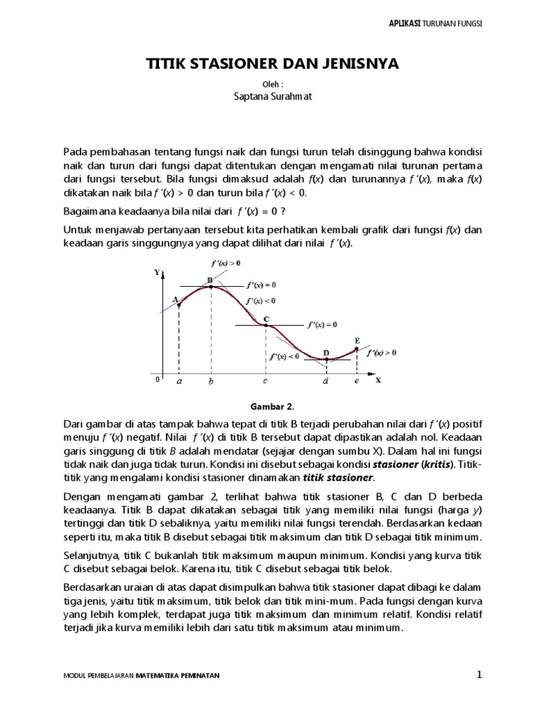 08 - Titik Stasioner Dan Jenisnya | PDF