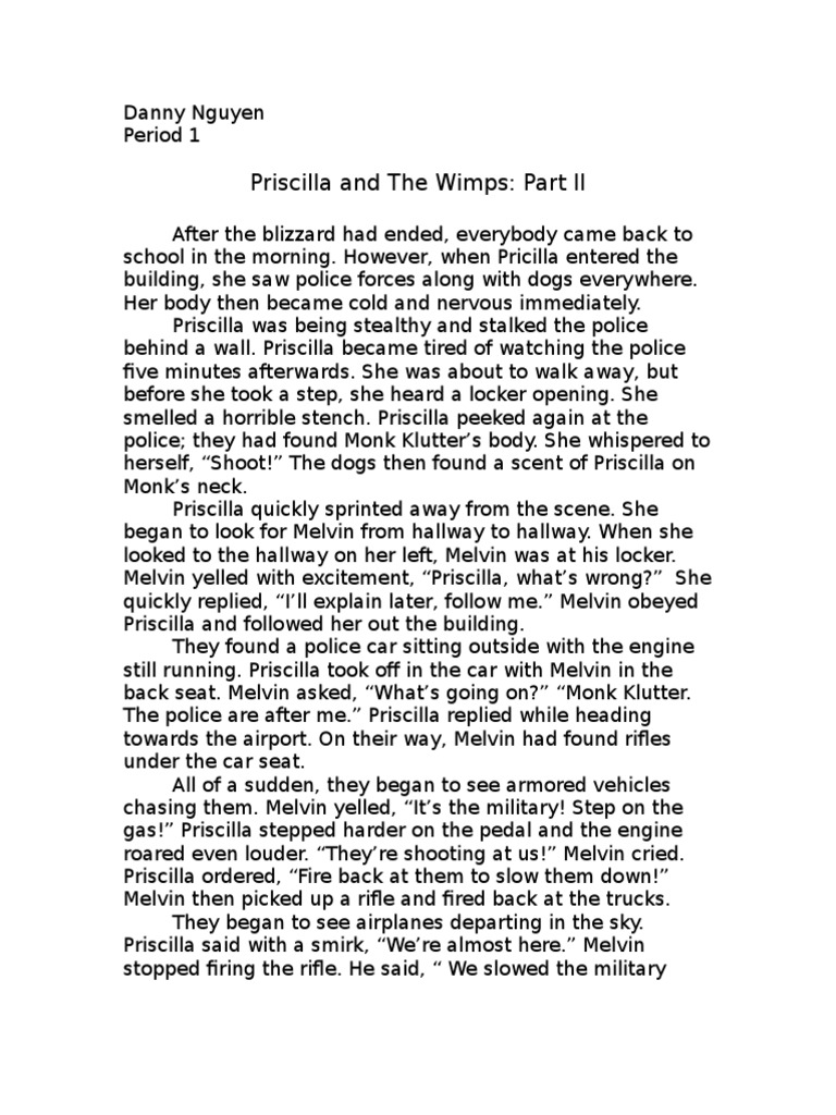 Priscilla and The Wimps-Part II Period 1 | PDF | Violence