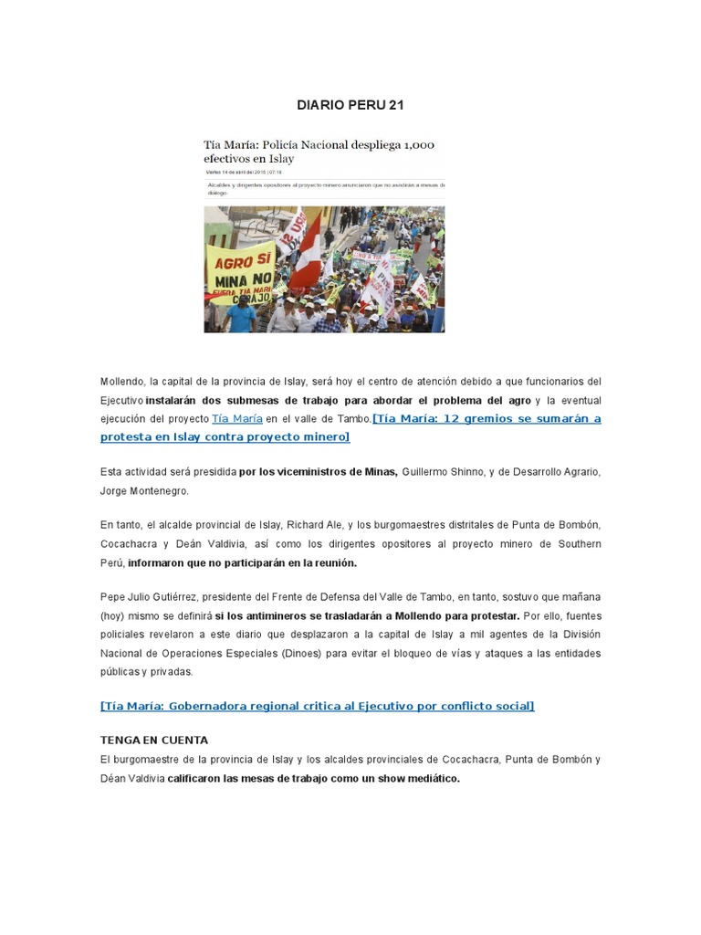 Diario Peru 21 | PDF | Política