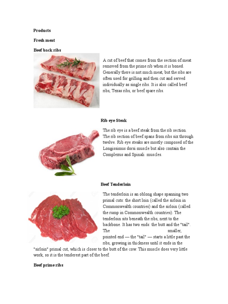 Beef Cuts & Milk Varieties Guide | PDF | Cooking, Food & Wine
