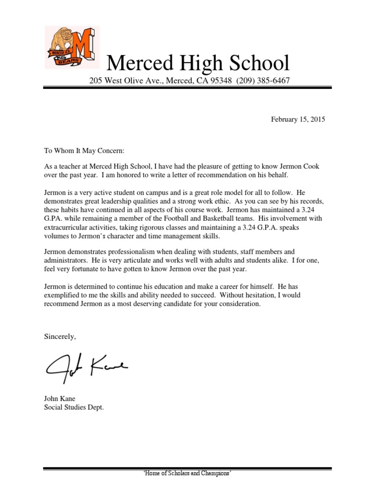 Cook Letterhead | PDF | Career & Growth