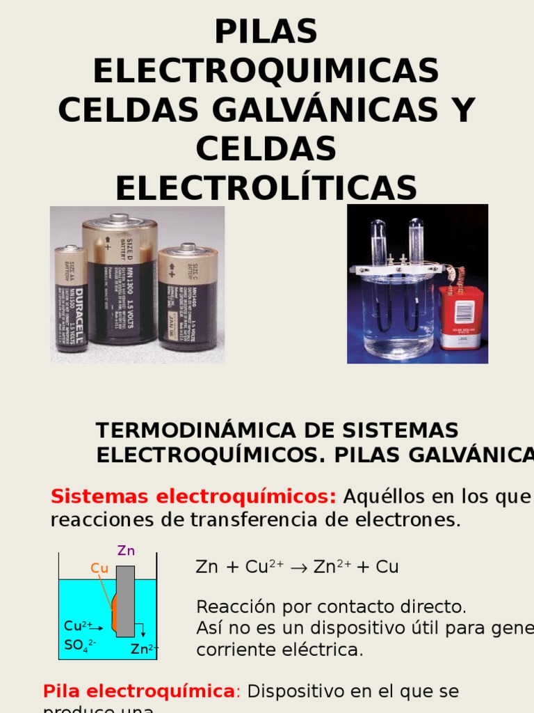 Pilas Electroquimicas (1) | Electroquímica | Electrodo