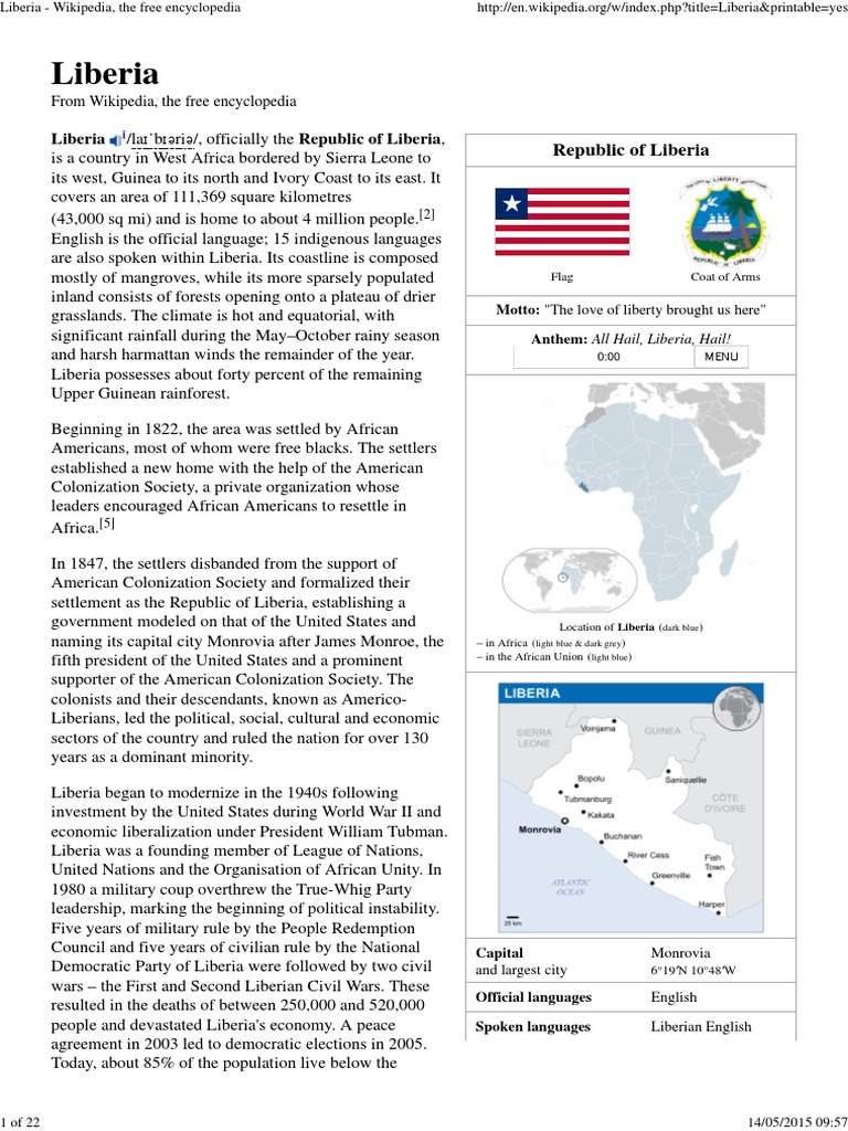 Liberia | PDF | Liberia | Unrest