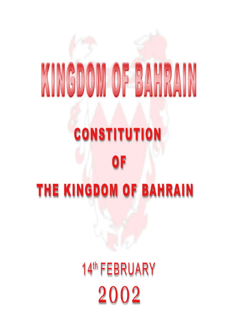 2002 Bahrain Constitution | PDF | Science & Mathematics