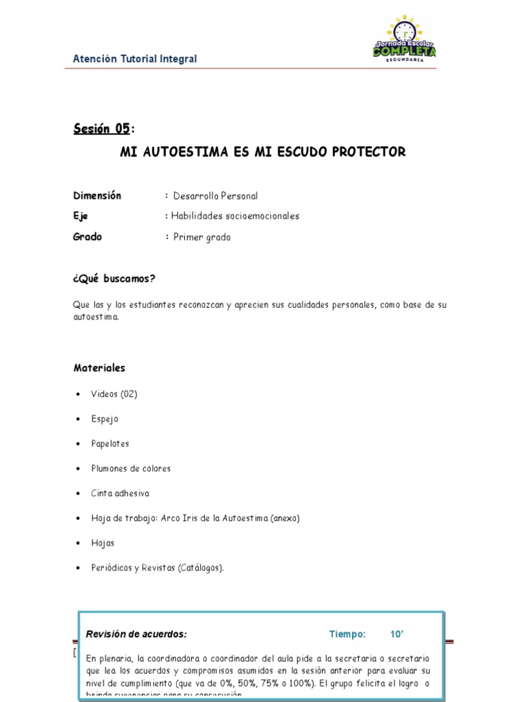 Escudo Personal: Fortaleciendo la Autoestima | PDF | Autoestima | Maestros