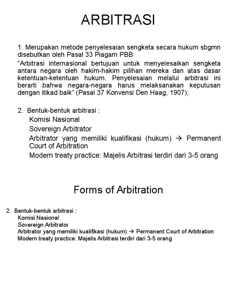 ARBITRASI | PDF | Arbitrase | Pemerintah