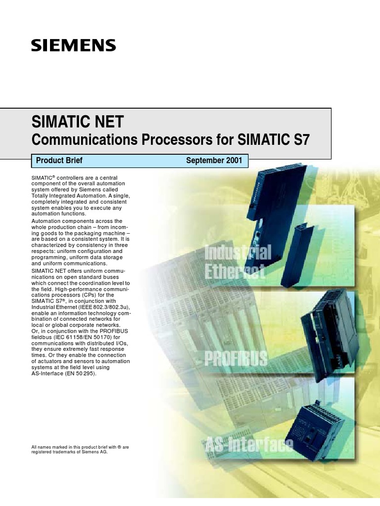 Comm Processors For S7 | PDF | Communications Protocols | Computer Network